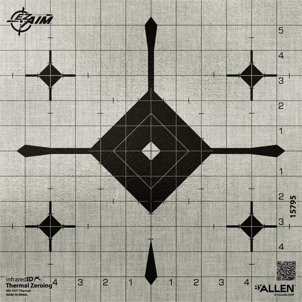 Allen EZ Aim Thermal ID Grid Bullseye Paper Target 12in. x - Gray ...