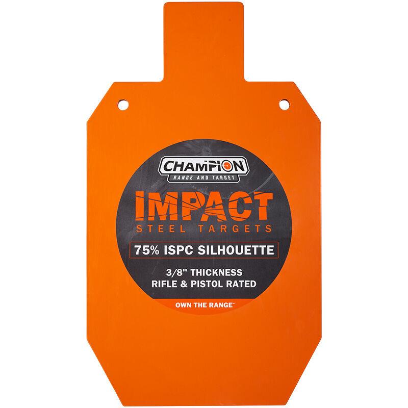 Champion Impact Steel Silhouette Target 75% IPSC Rifle Rated Orange ...