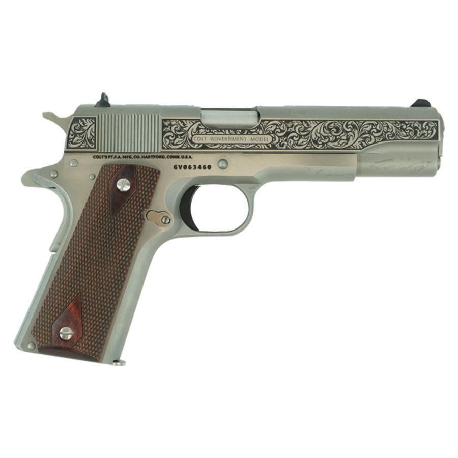 Colt Government Filigree Frame and Barrel Model Handgun .45 Auto 7rd ...