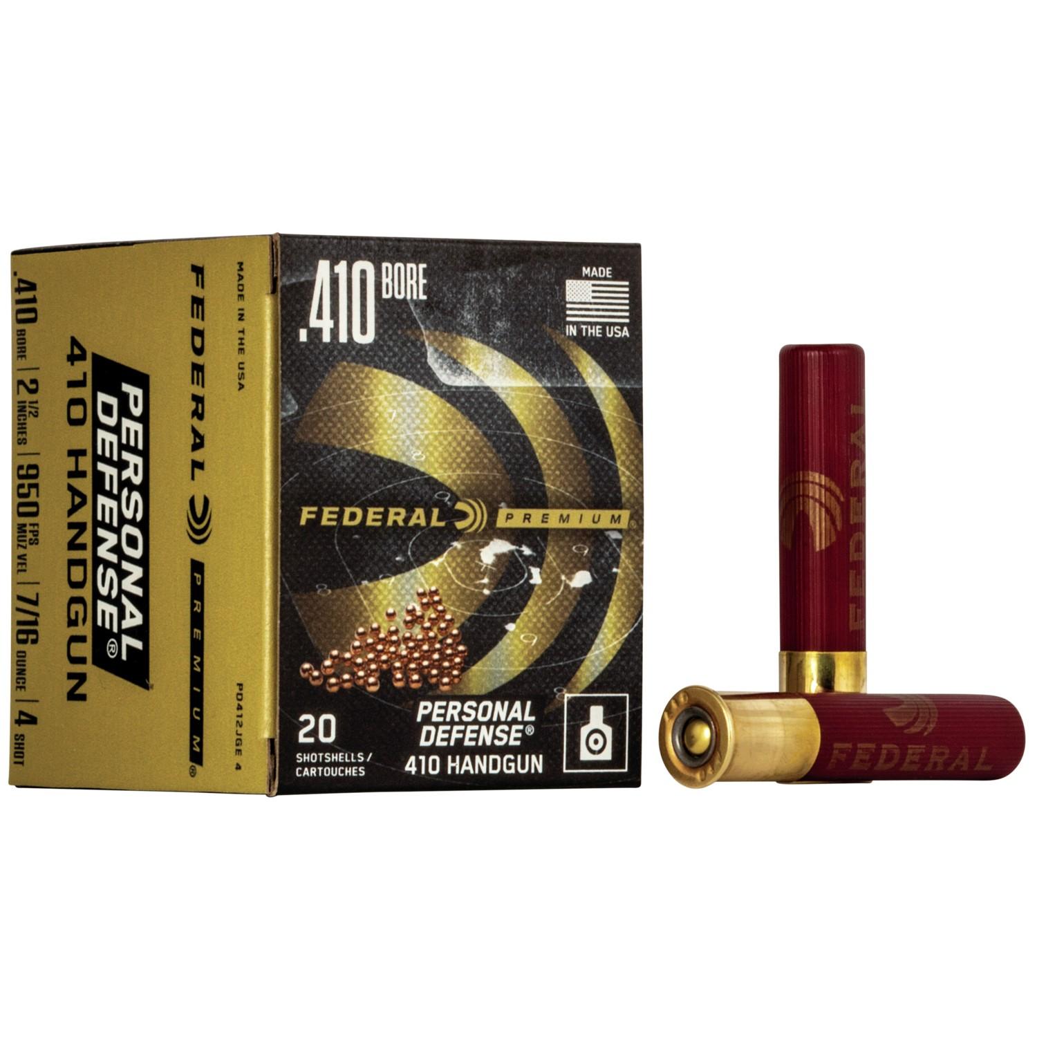 Federal Premium Personal Defense 410 Handgun Shotshell Ammunition ...