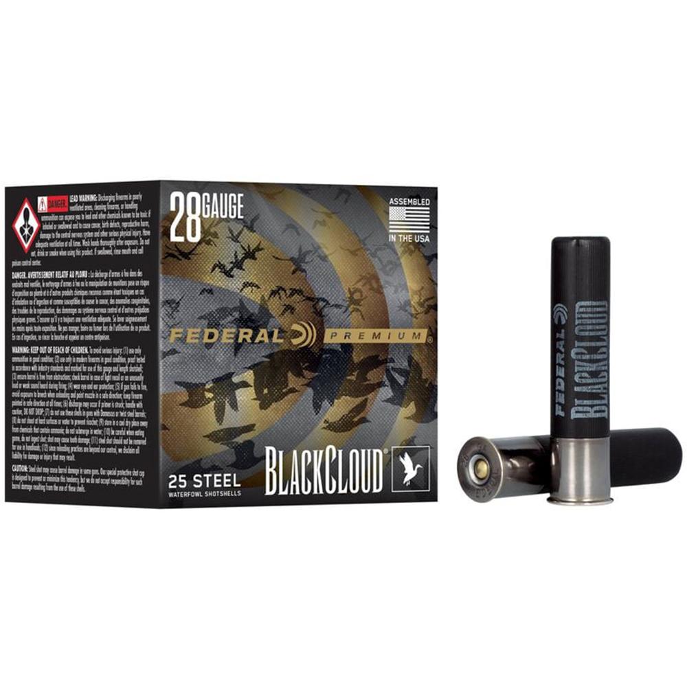 Federal Black Cloud FS Steel Shotshell 28ga 3in. 3/4oz 1400 fps #4 25 ...