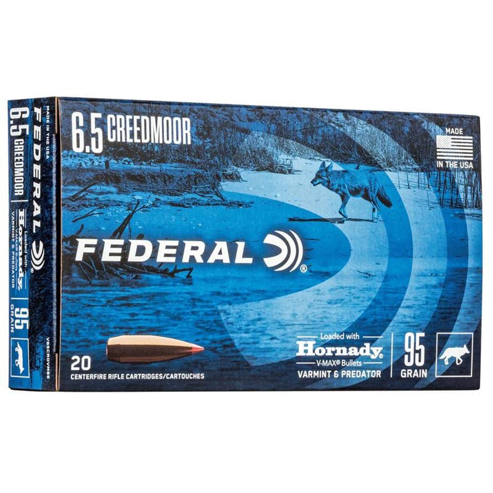 Federal Varmint & Predator Rifle Ammunition 6.5 Creedmoor 95 gr V-MAX 3300 - Rifle Ammo at ...