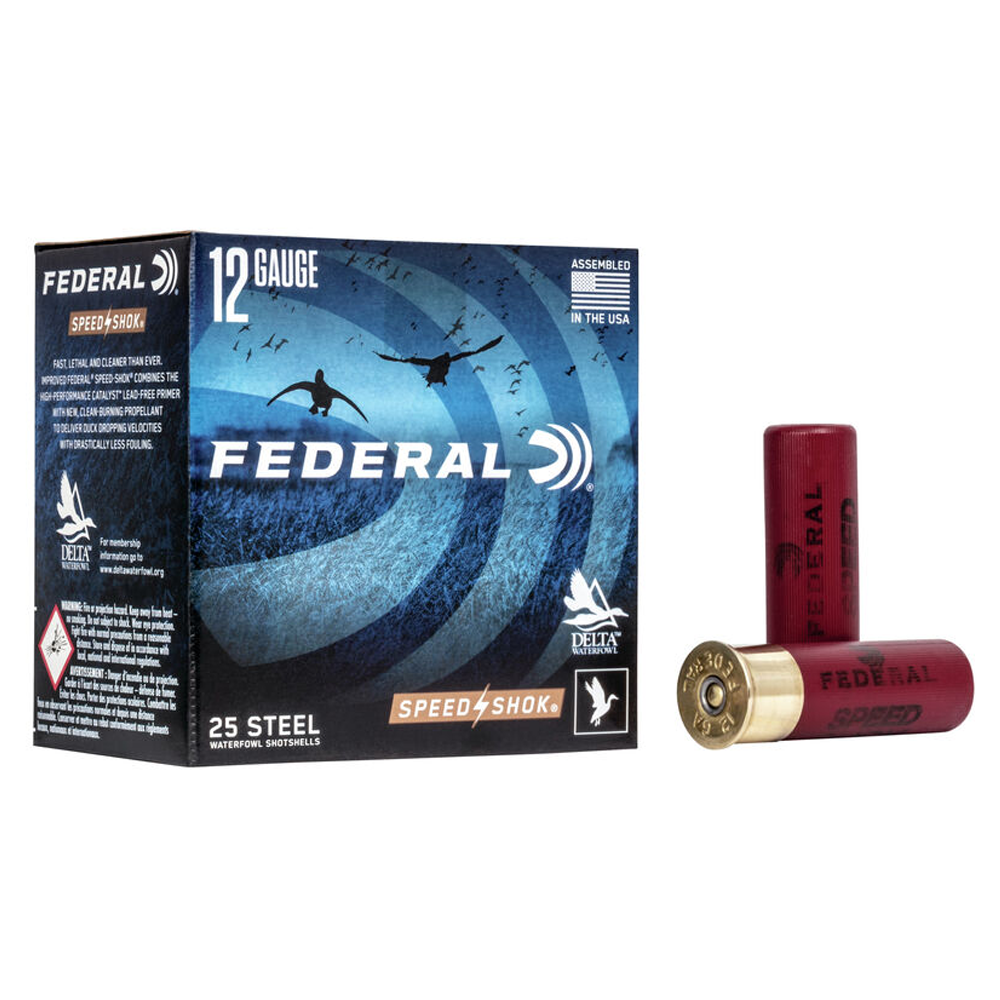 FEDERAL SPEED-SHOK HIGH VELOCITY STEEL 12GA 3 1-1/4OZ 3 AMMO - Shotgun ...