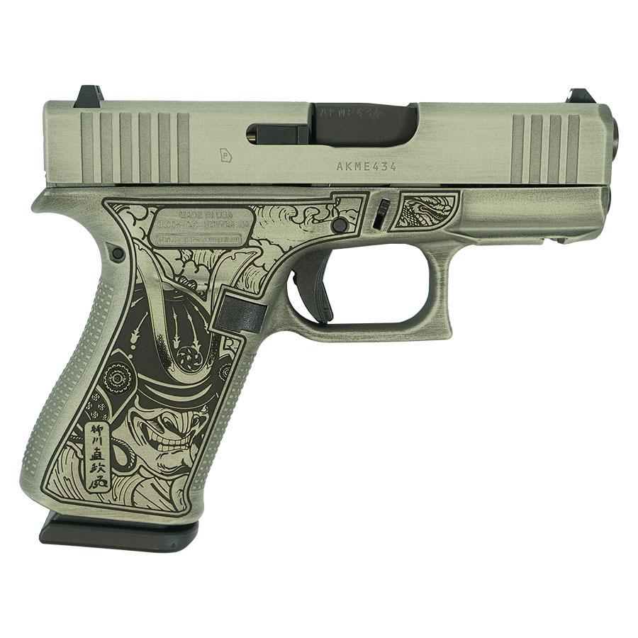 Glock 43x Custom in.Bushido Maskin. Battleworn Slide Sand Handgun 9mm ...