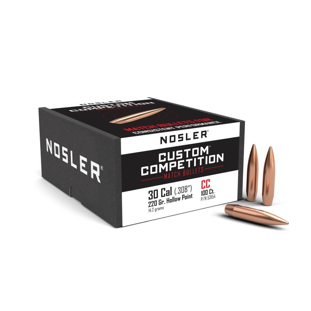 Nosler Custom Competition Bullets .30 cal .308in. 220 gr HPBT 100/ct ...