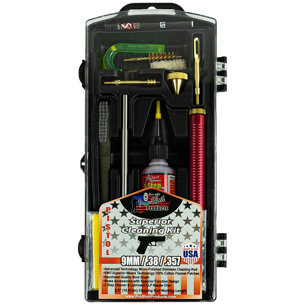 Pro-Shot Classic Box Kit Cleaning Handgun .38 Cal/.357 Cal/9mm Luger ...