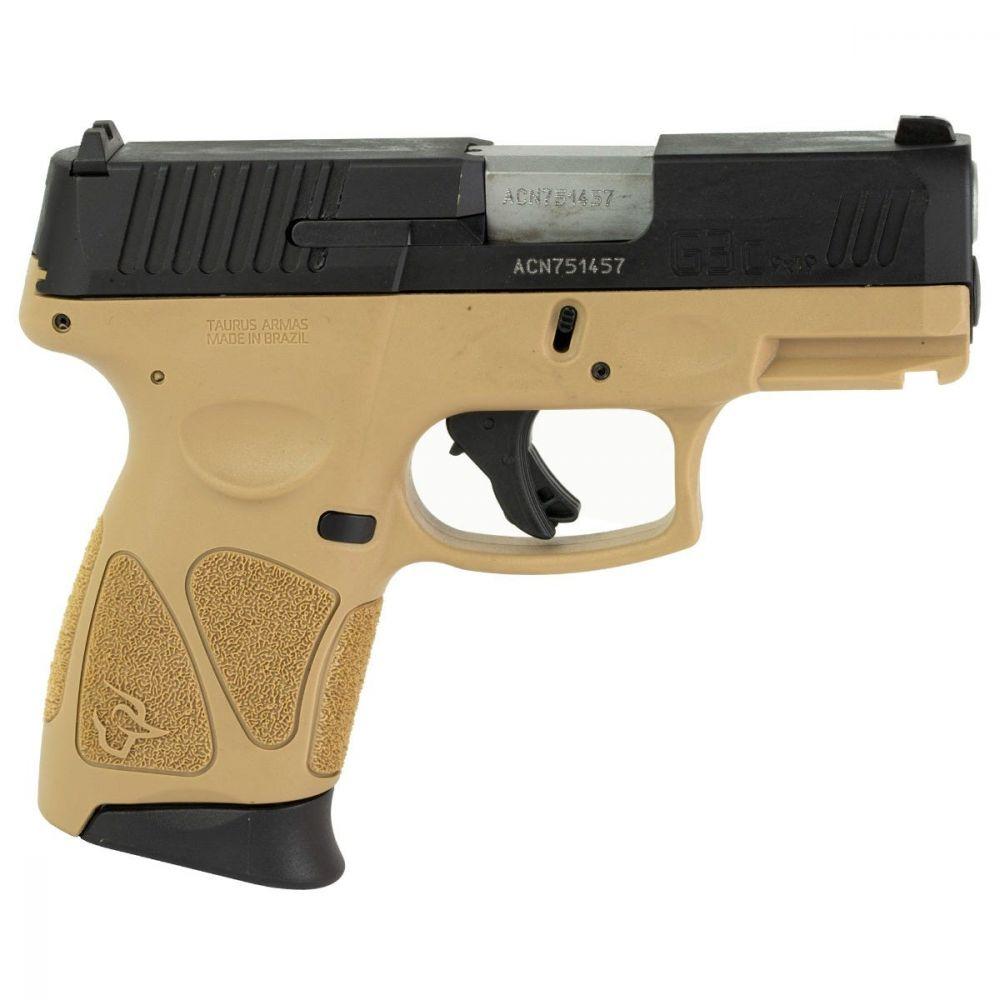 Taurus G3C in.Black Slide/ Tan Framein. Handgun 9mm Luger 12rd ...