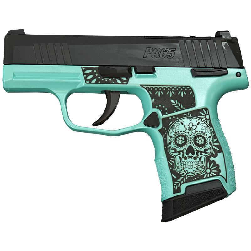 Sig Sauer P365-380-BSS-MS Exclusive in.Sugar Skullin. Robins Egg Blue ...